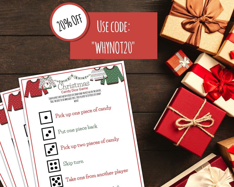 Christmas Candy Dice Game | Pass the Candy Game | Christmas Activity ...