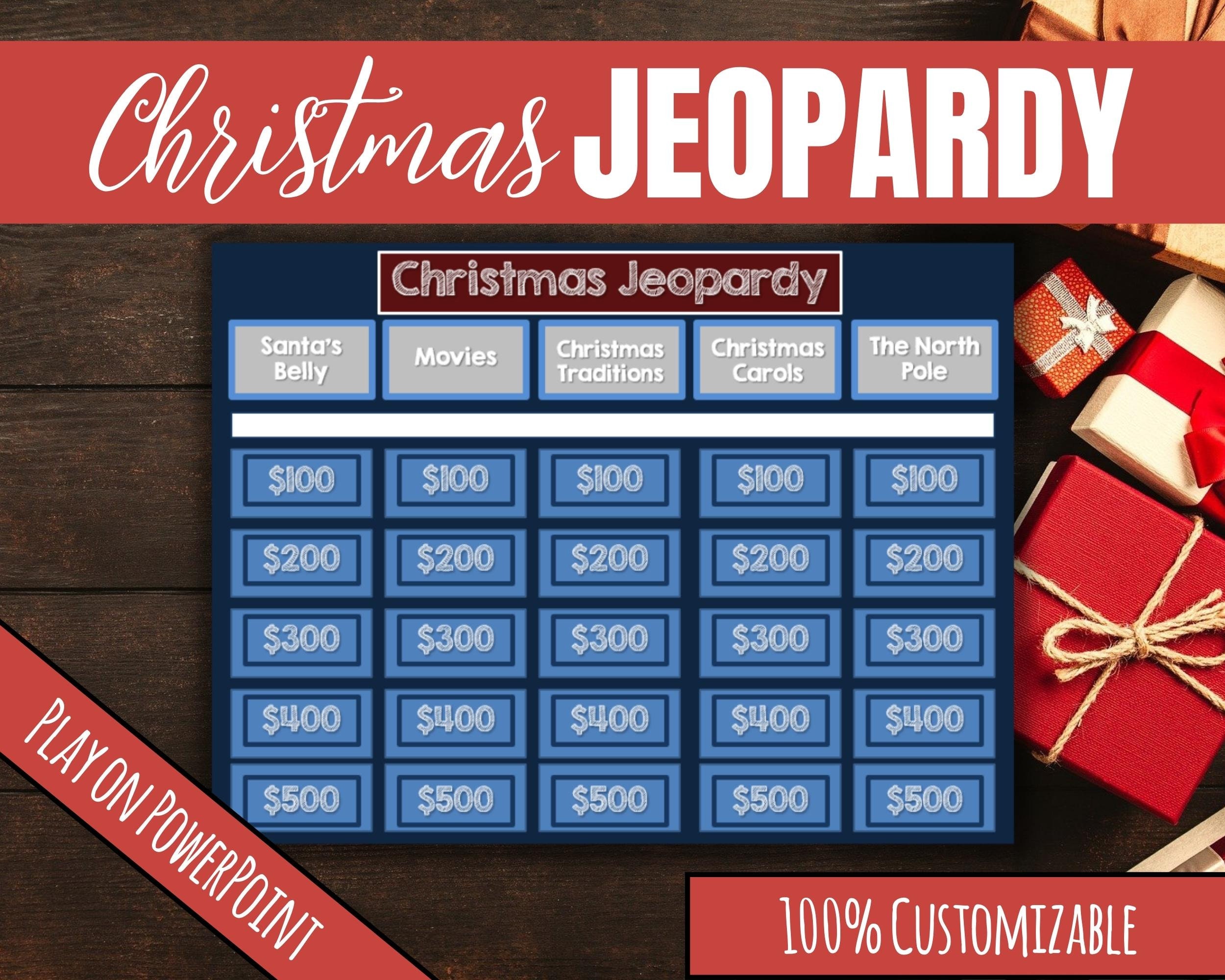 Christmas Jeopardy Powerpoint Game | Christmas Trivia | Zoom Christmas ...