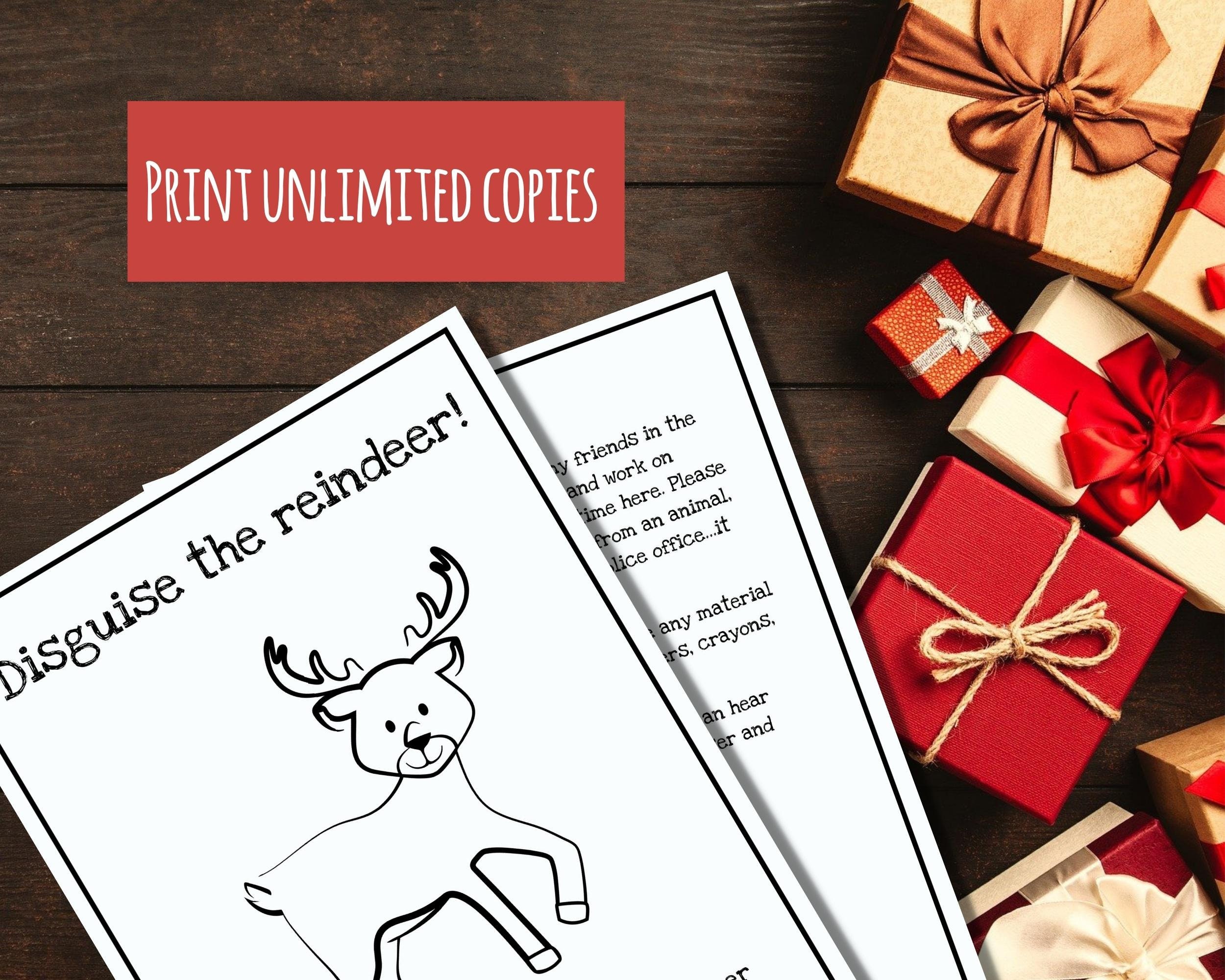 Reindeer in Disguise Project | Reindeer Printable | Christmas Game ...