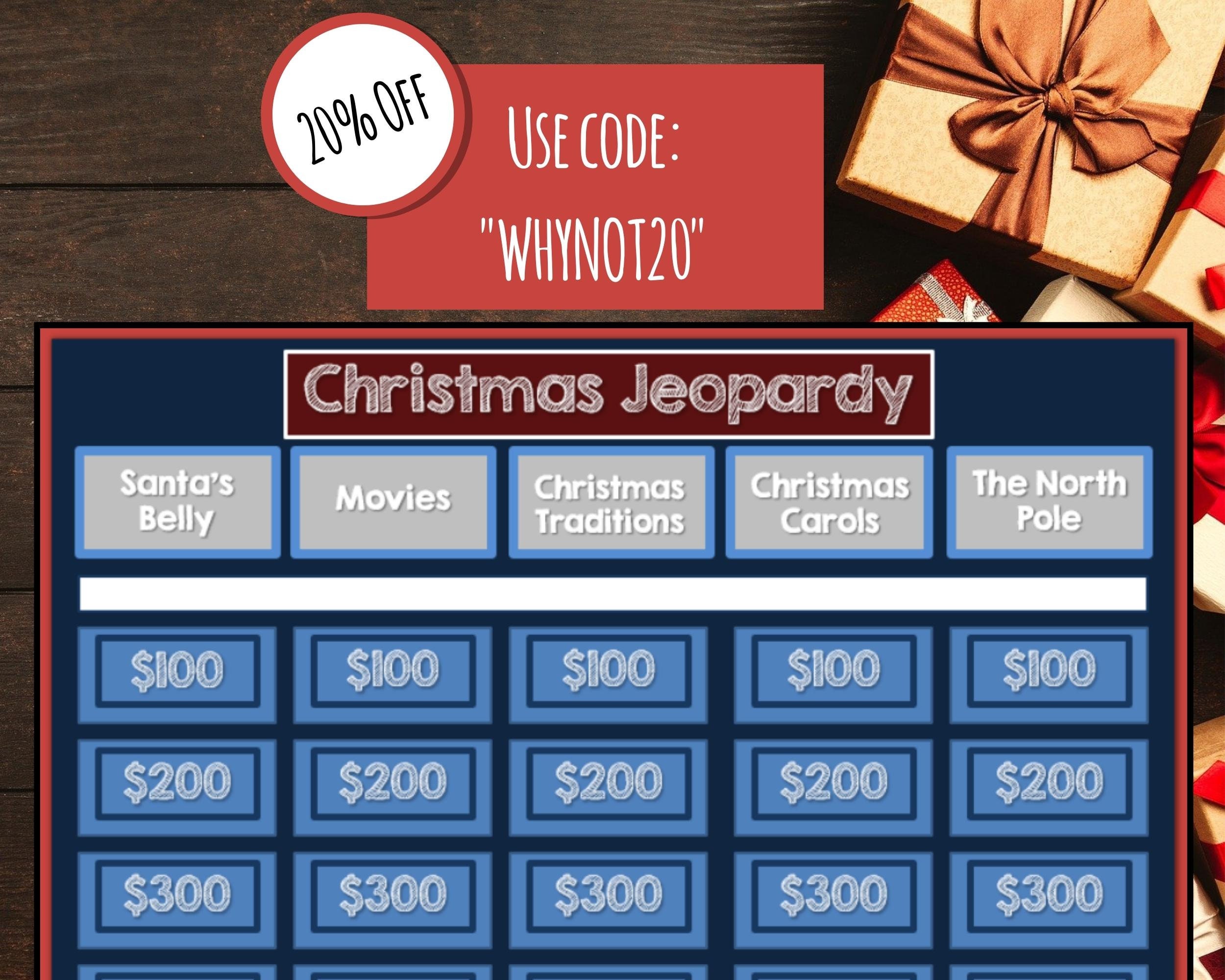 Christmas Jeopardy Powerpoint Game | Christmas Trivia | Zoom Christmas ...