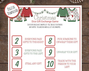 Pass the GIFT Christmas Party Game Secret Santa (Download Now) - Etsy