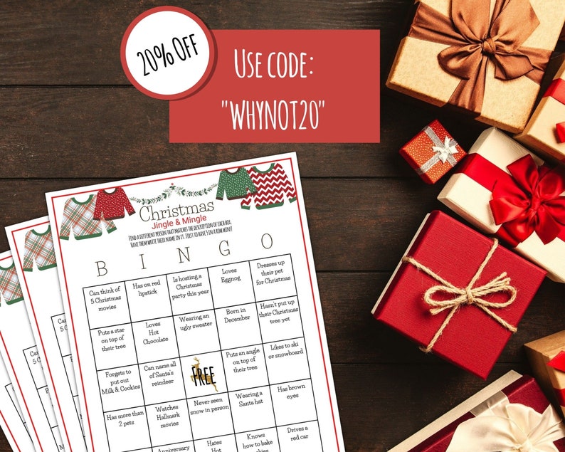 Christmas Jingle and Mingle Game | Holiday Office Party Games | Fun ...