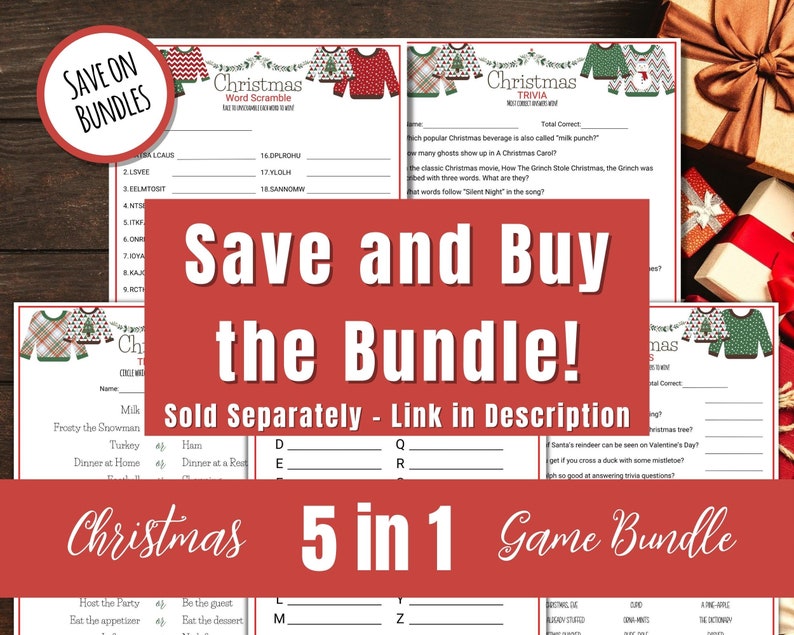 Christmas Word Scramble Game | Printable Christmas Party Games ...