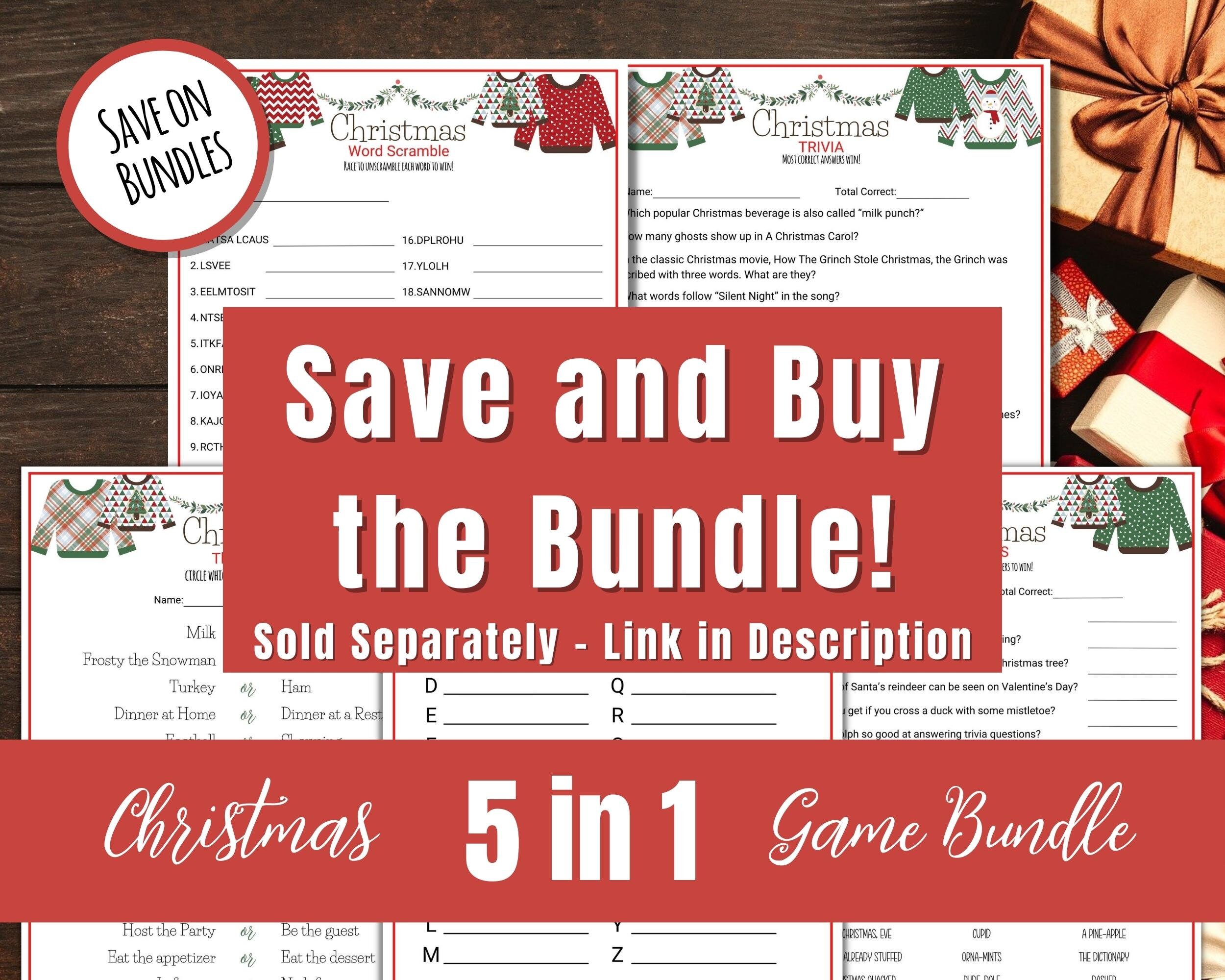 Christmas Word Scramble Game | Printable Christmas Party Games ...