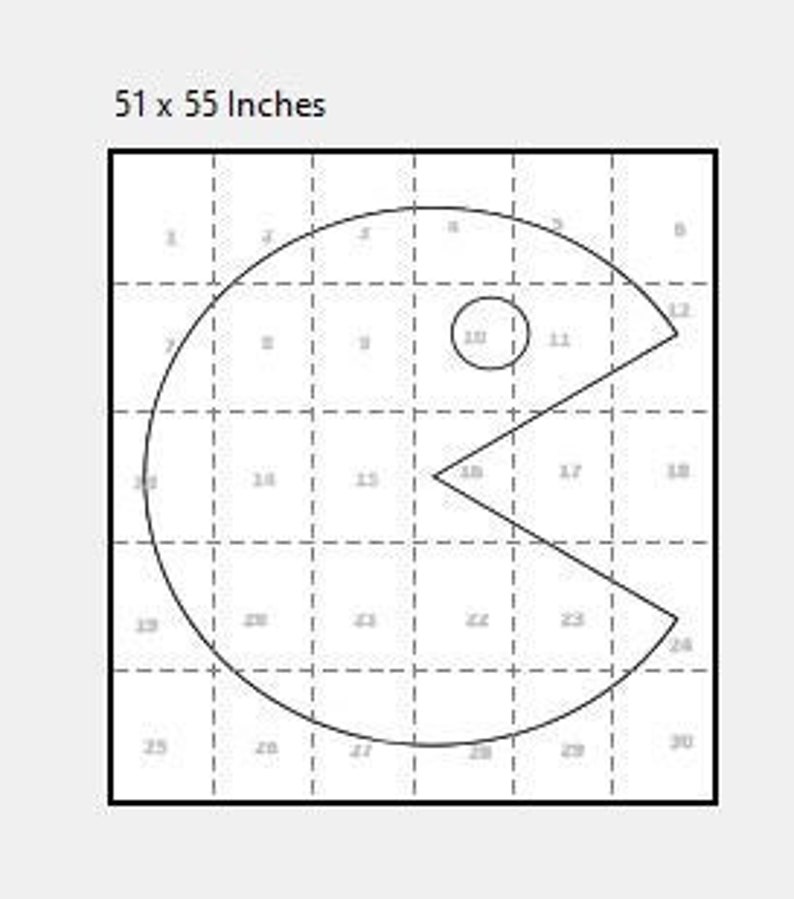 Pac Man Mosaic PDF Digital Template File for Frames and Balloons - Etsy