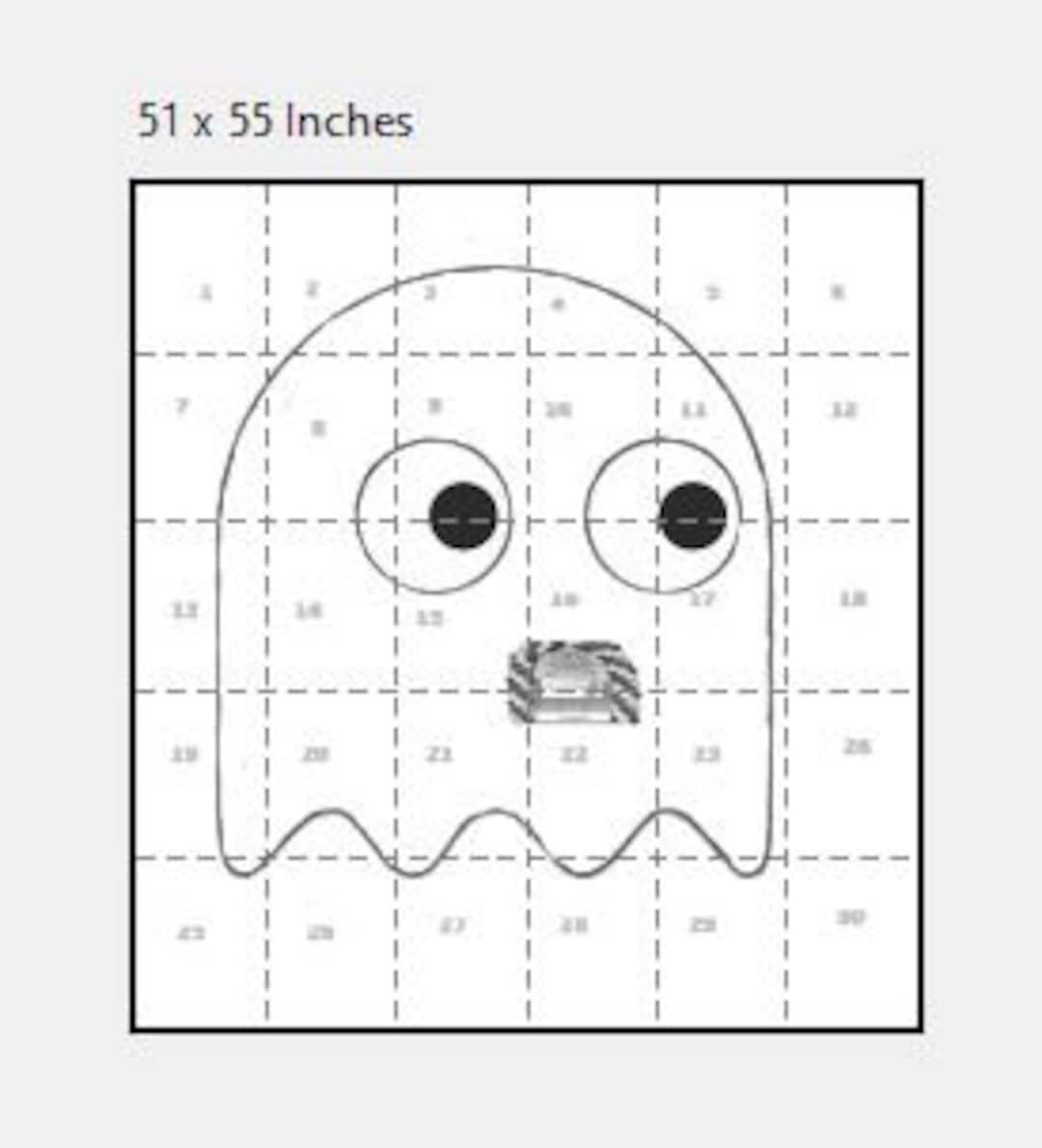 Pac Man Ghost Mosaic PDF Digital Template File for Frames and Balloons - Etsy Australia