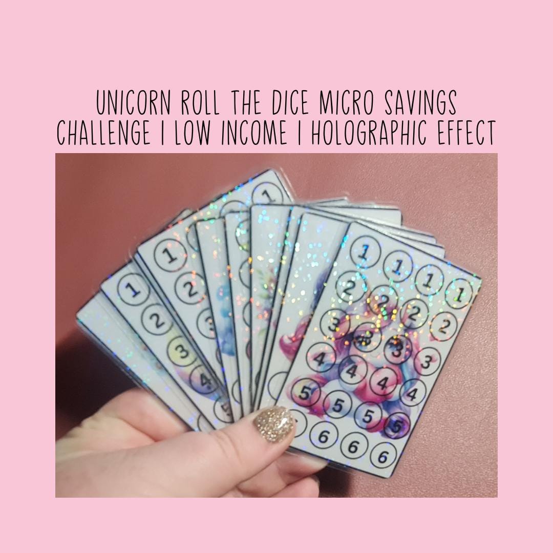 Unicorn Roll & Save Micro Savings Challenge 10PCS | Low Income | Cash ...