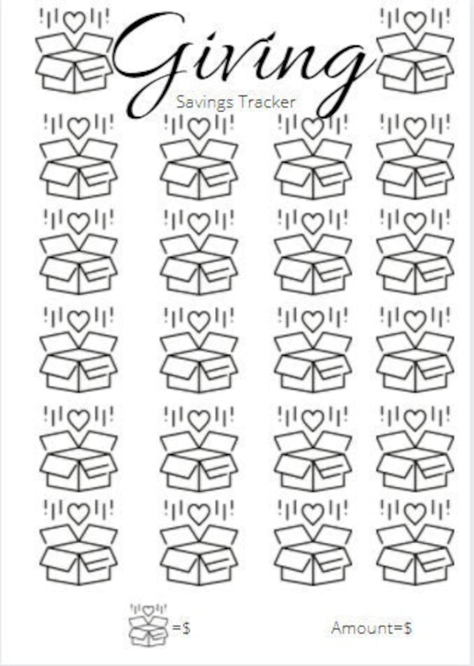 Giving Savings Tracker | Etsy