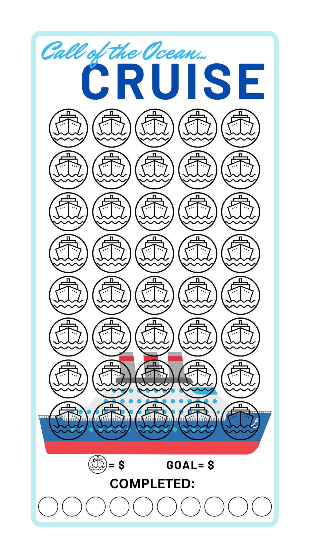 Cruise Savings Challenge or Tracker - Etsy