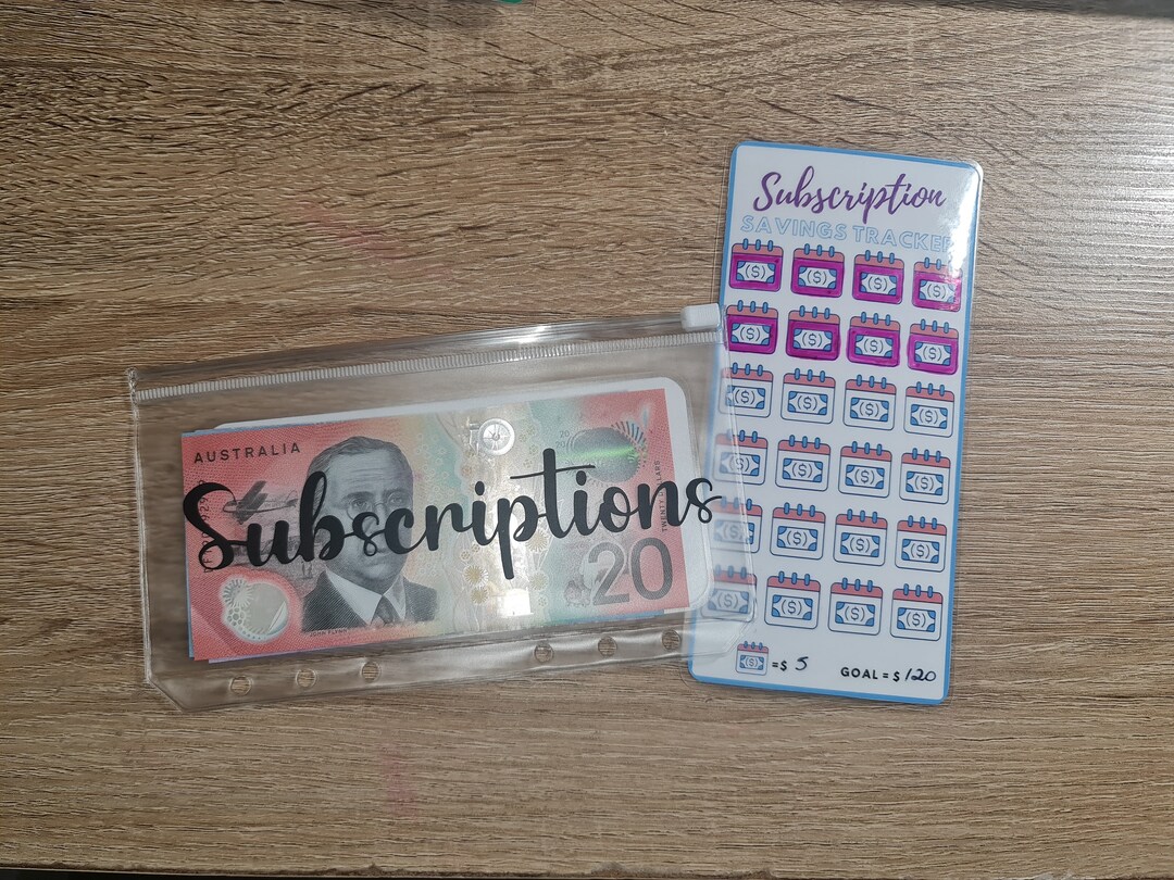 Customisable Subscription Savings Trackers - Etsy