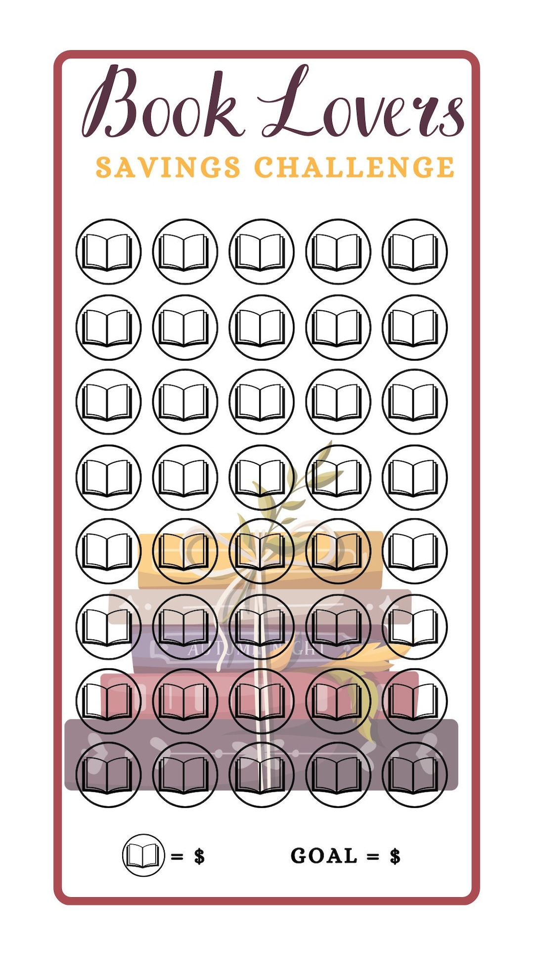 A6 Book Fund Savings Challenge - Etsy