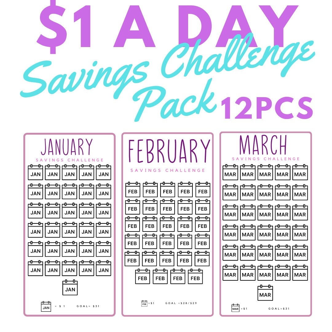 A Dollar a Day Savings Challenge - Etsy