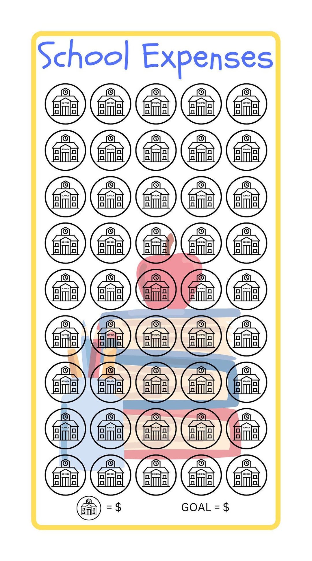 A6 School Expense Savings Challenge or Tracker - Etsy