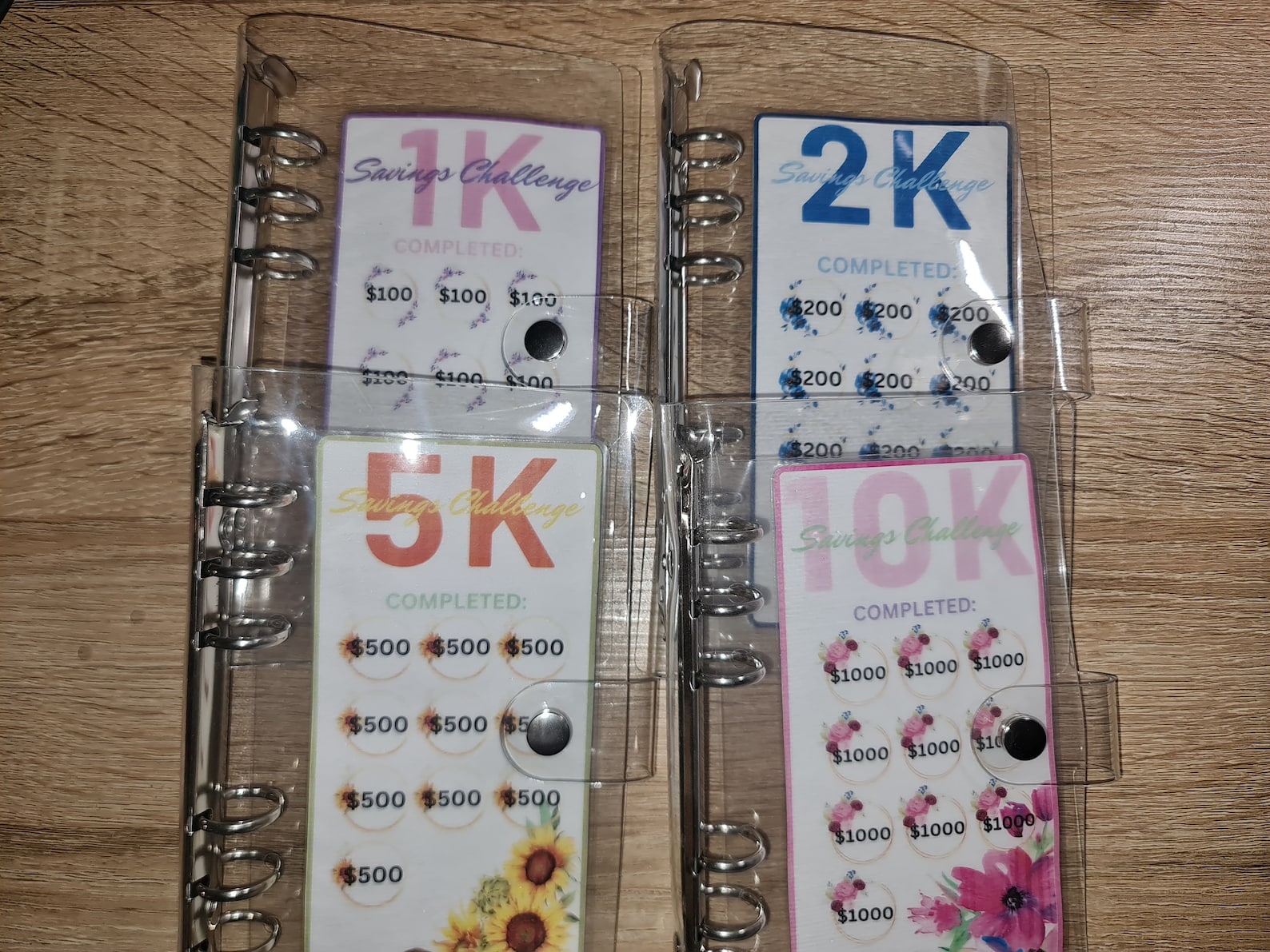 500 1K 2K 5K 10K 20K 50K 100K 250K & 500K Savings Challenge Binders ...