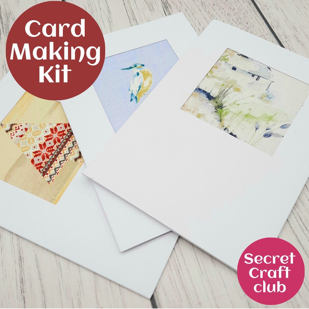 DIY Card Making Kit, Frame Your Favourite Fabric in a Greeting Card ...
