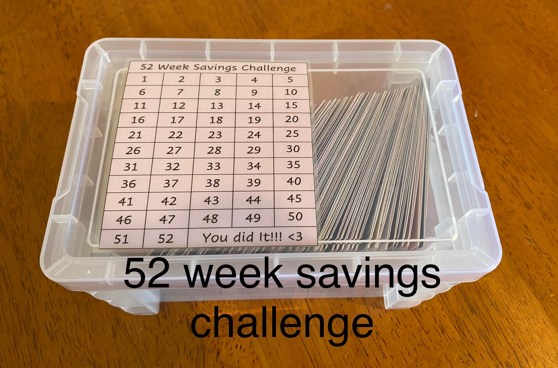 52 Mini Envelope Savings Challenge // Savings of 1,378 - Box Included ...