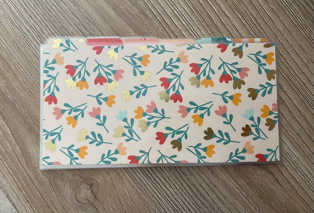 Laminated Cash Dividers - Set of 6 | Wallet Tabbed Cash Dividers - Etsy