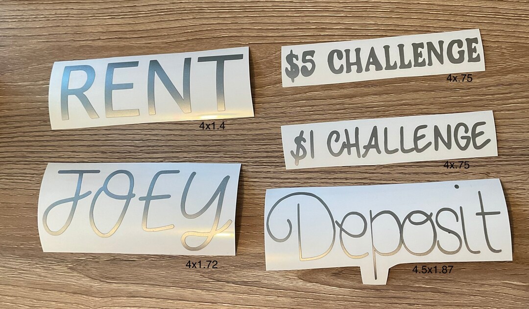Cash Envelope Vinyl Decals Personalized Decals - Etsy