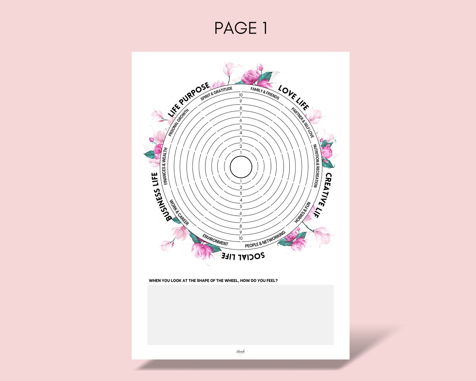 Wheel of Life Goal Setting Planner Editable Planner Self Improvement ...