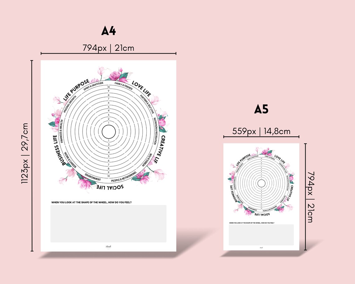 Wheel of Life Goal Setting Planner Editable Planner Self Improvement ...