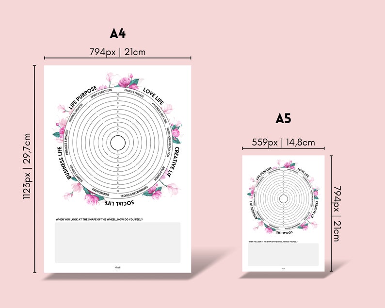 Wheel of Life Goal Setting Planner Editable Planner Self Improvement ...
