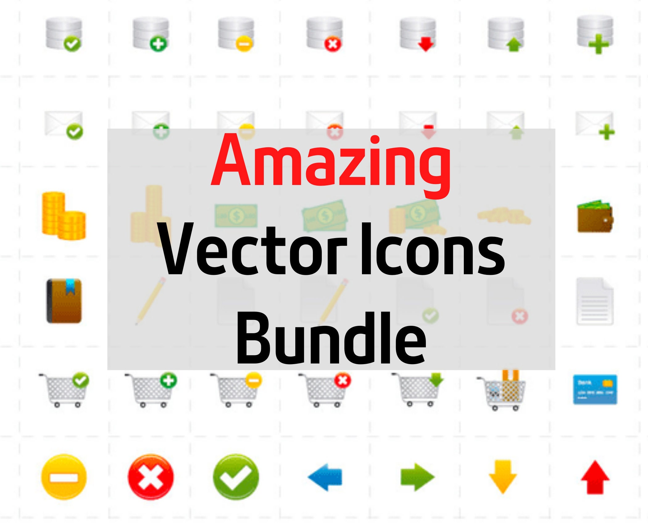 Amazing Vector Icons Bundle | Etsy