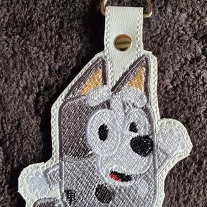 Inspired by Cartoon Blue Dog and Friends Fully Embroidered Key Fobs. - Etsy