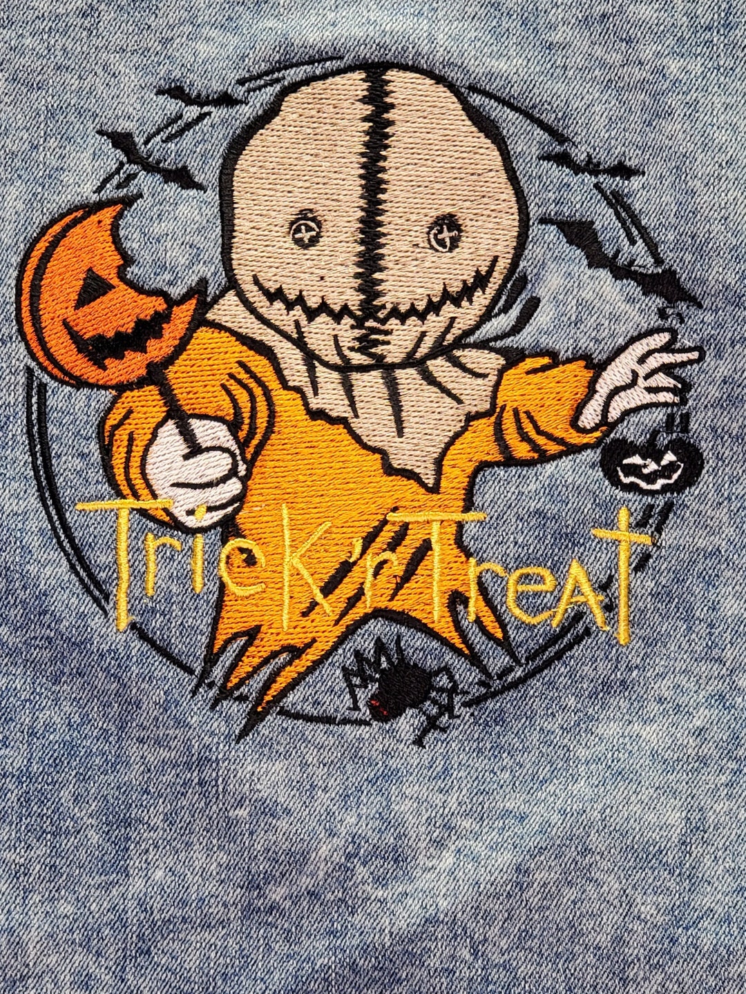 Custom Embroidered Denim Jackets Horror Movie Freddie Kruger and TRICK ...