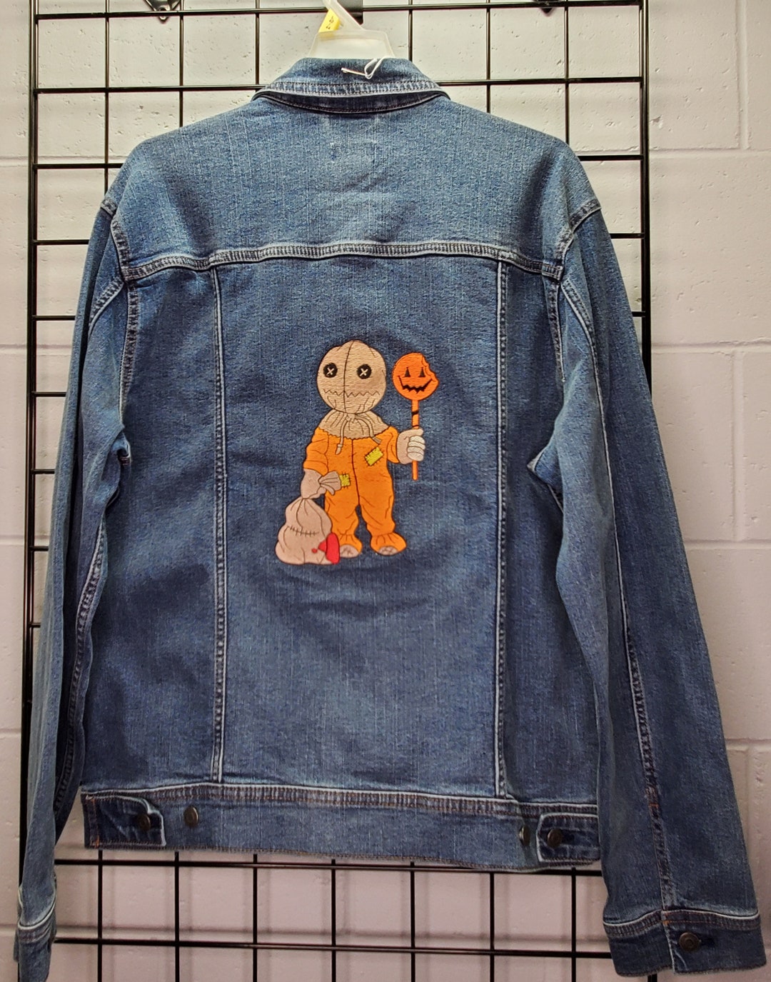 Custom Embroidered Denim Jackets Horror Movie Freddie Kruger and TRICK ...