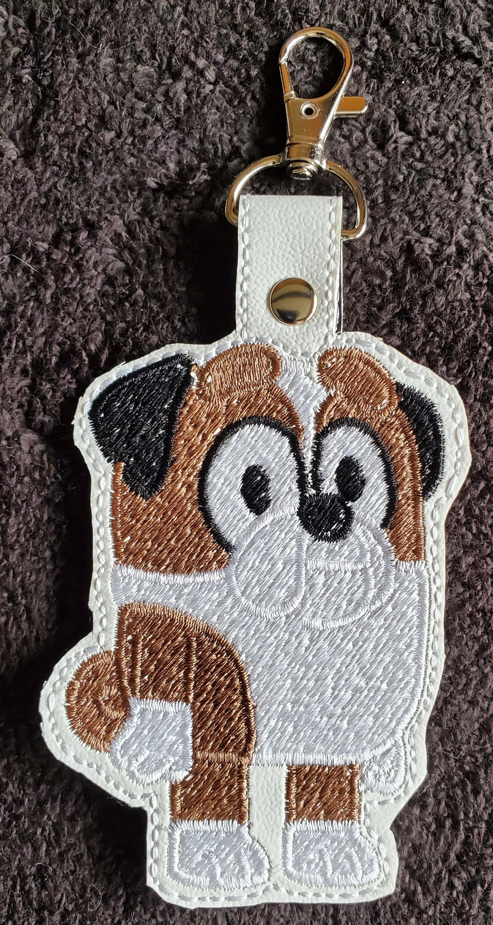 Inspired by Cartoon Blue Dog and Friends Fully Embroidered Key Fobs. - Etsy