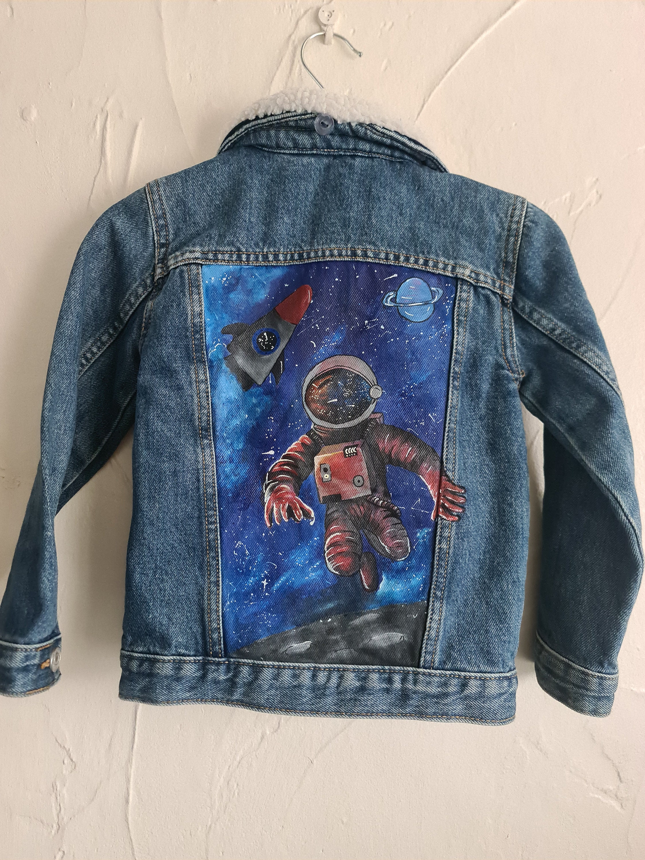 Personalised Denim Jacket | Custom Jacket | Hand Painted Denim Jacket ...