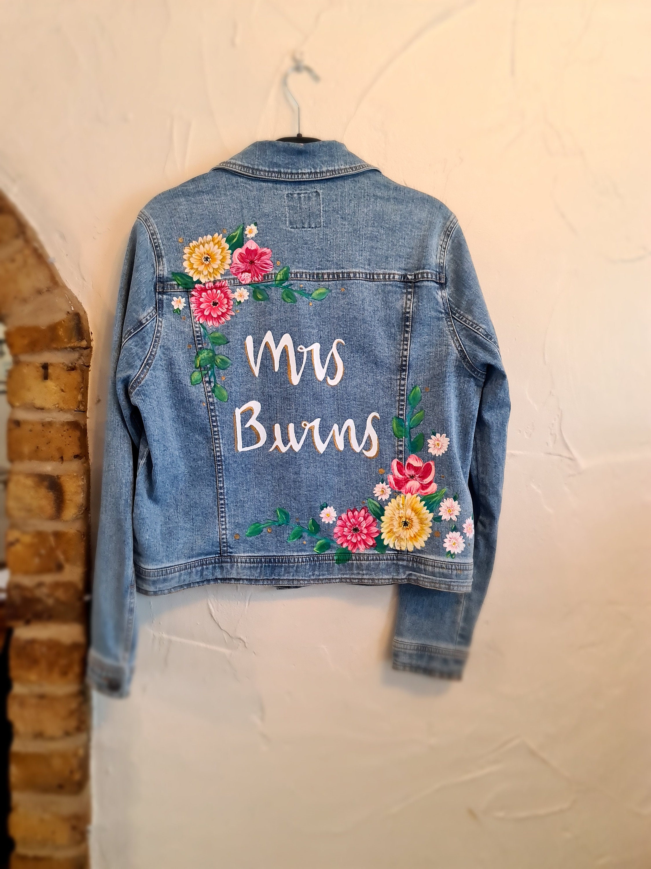 Personalised Denim Jacket | Custom Jacket | Hand Painted Denim Jacket ...