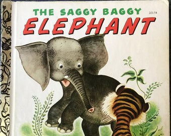 The Saggy Baggy Elephant Vintage Little Golden Book - Etsy