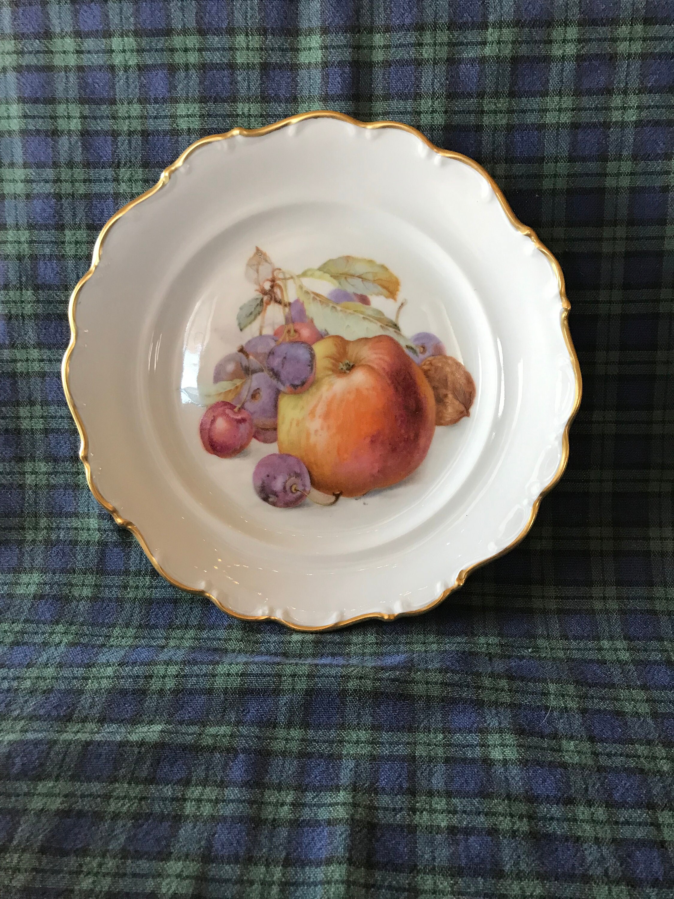 Vintage Porcelain Schumann Plate Decorated With Fruit From Arzberg ...