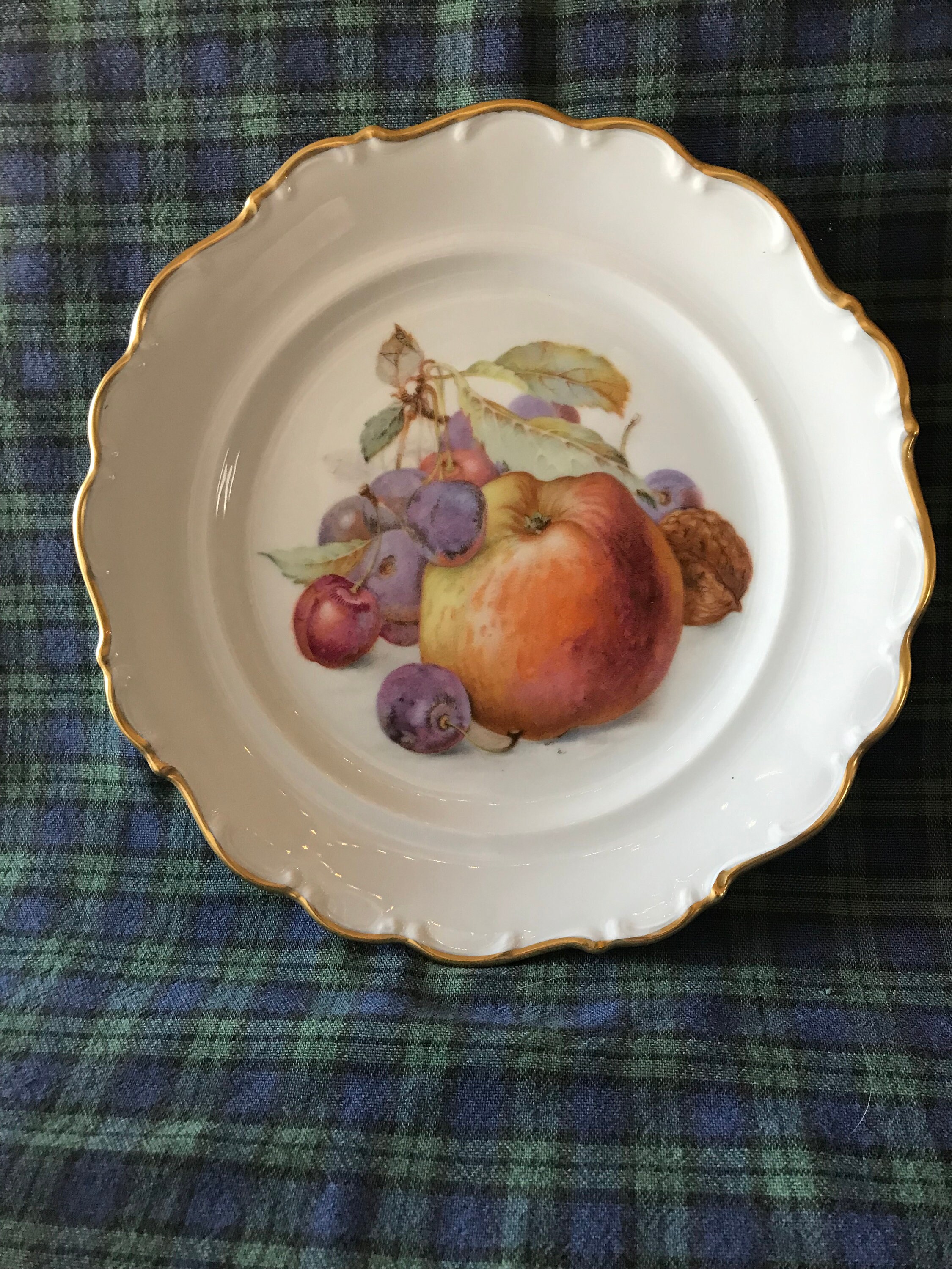 Vintage Porcelain Schumann Plate Decorated With Fruit From Arzberg ...