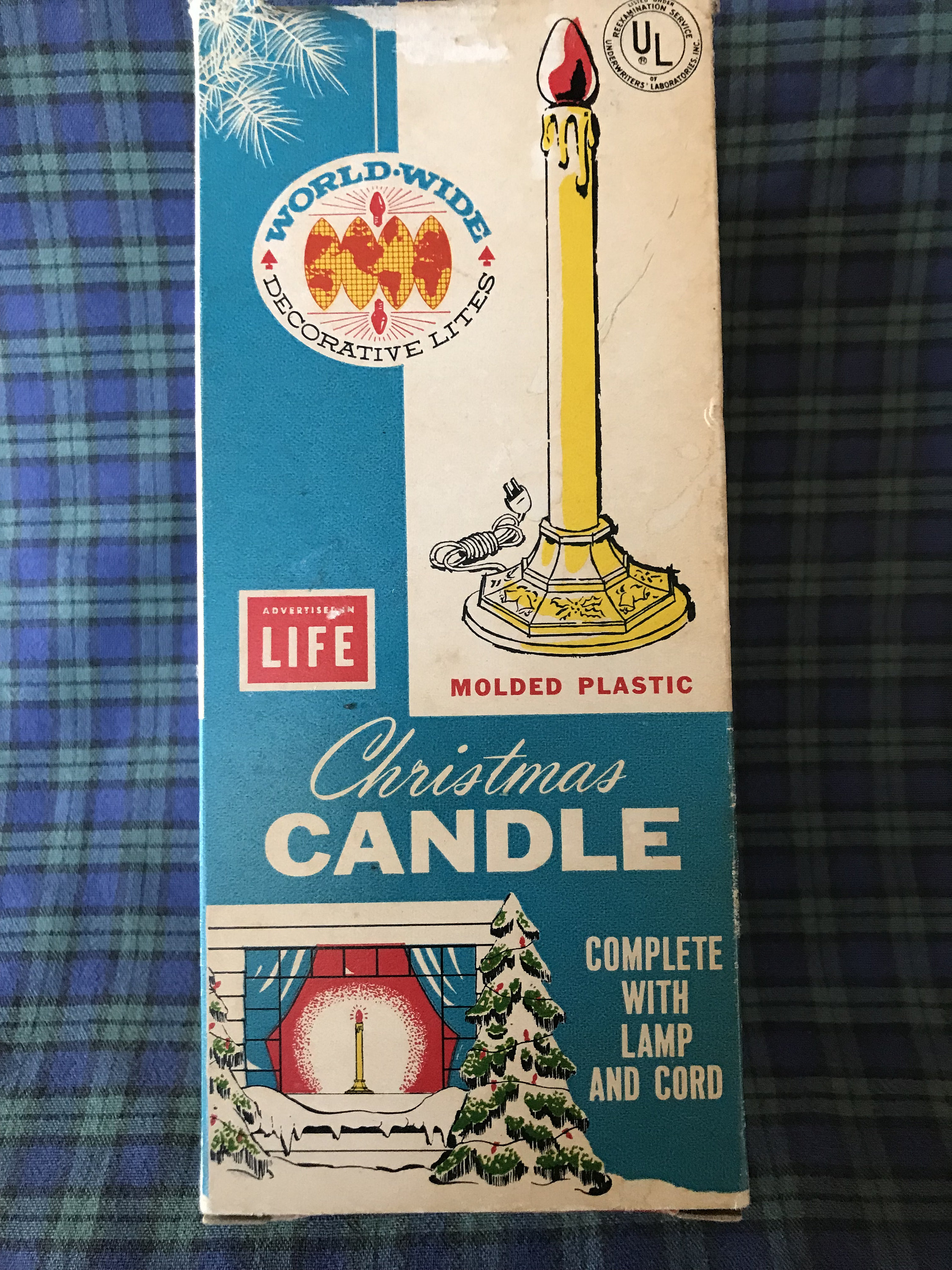 Vintage Christmas Electric Candle Lamp With Cord, 1960s Christmas ...