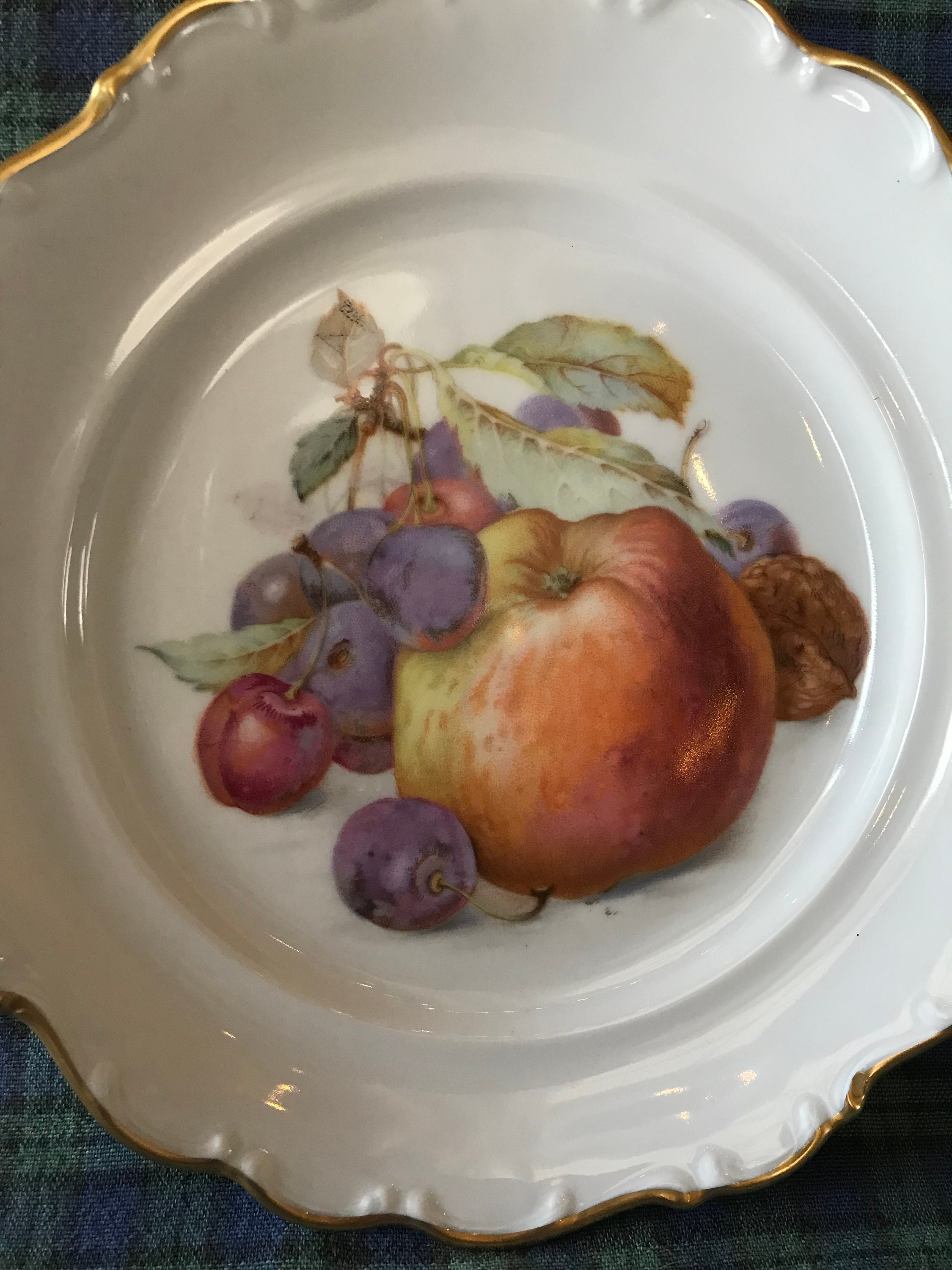 Vintage Porcelain Schumann Plate Decorated With Fruit From Arzberg ...