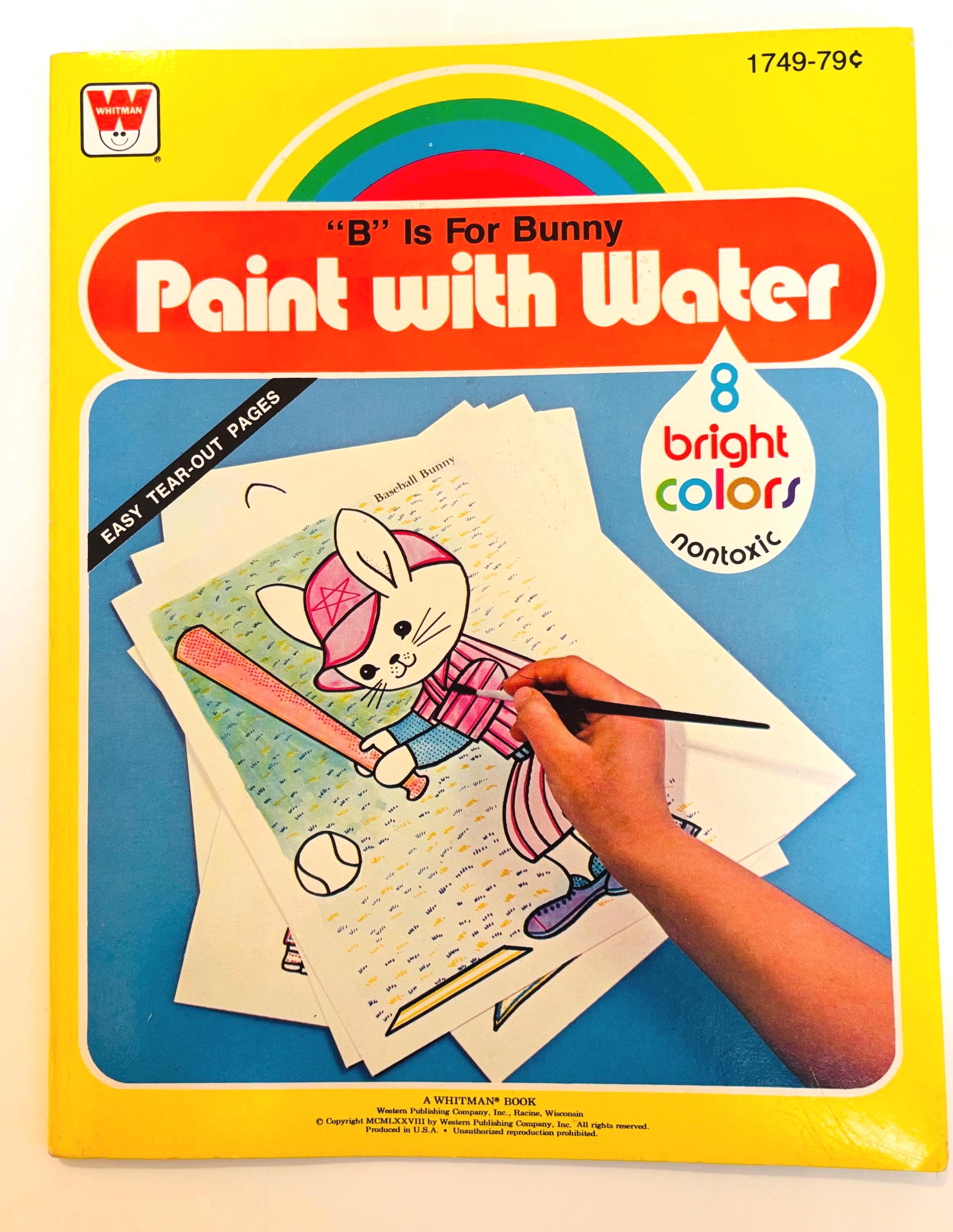 Vintage 1978 Whitman 'B is for Bunny' Paint With Water Book - Etsy