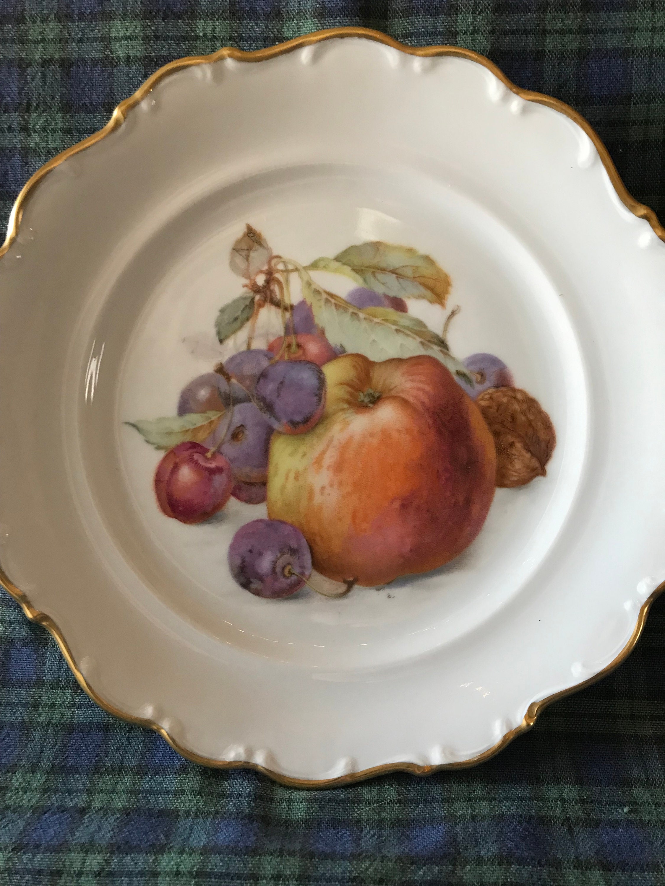 Vintage Porcelain Schumann Plate Decorated With Fruit From Arzberg ...