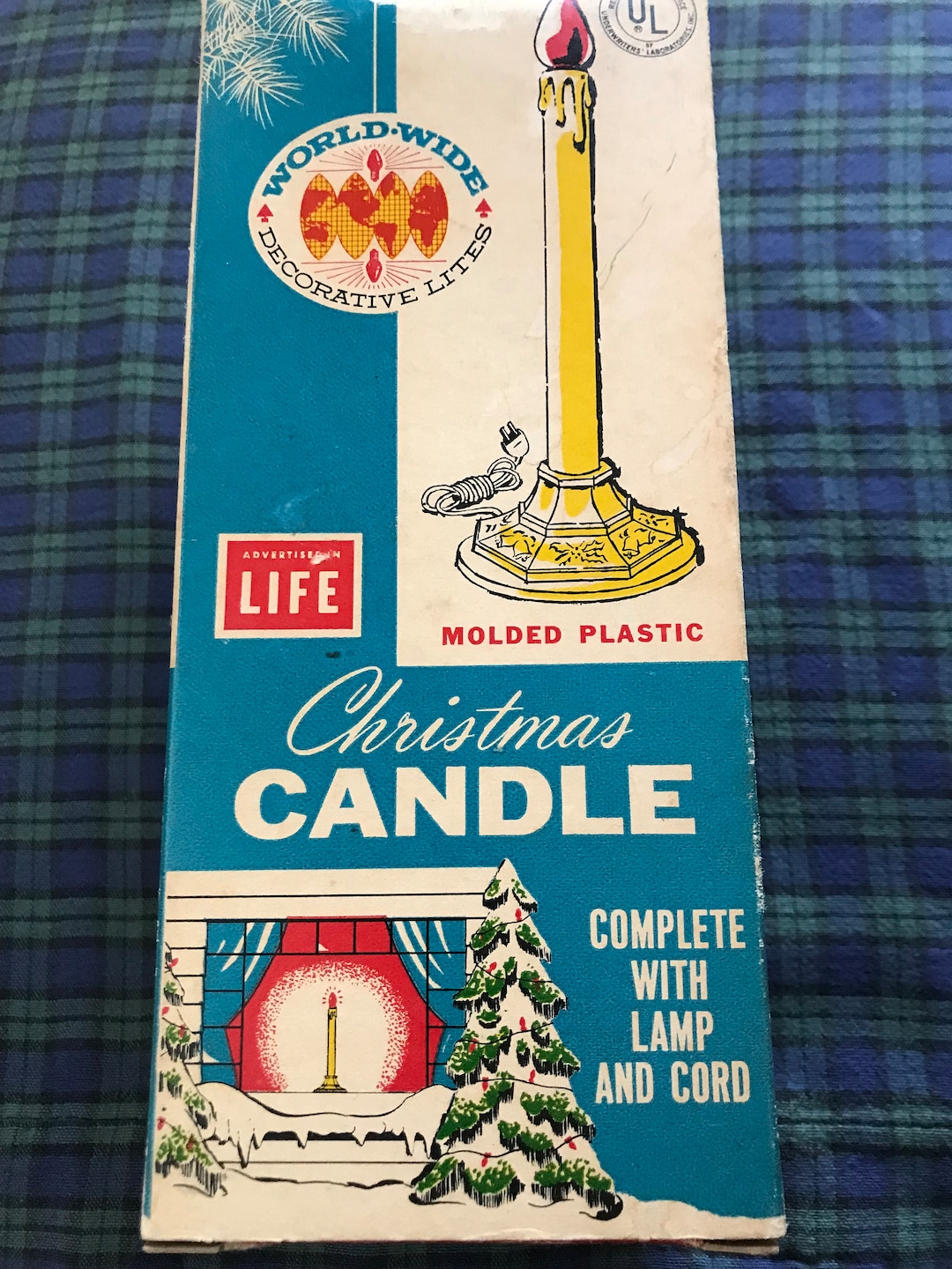 Vintage Christmas Electric Candle Lamp With Cord, 1960s Christmas ...