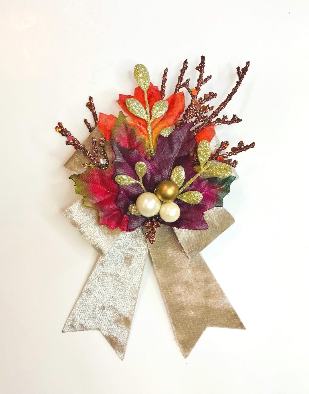 Vintage Style Handmade Autumn, Fall, Thanksgiving Corsage With Fall ...