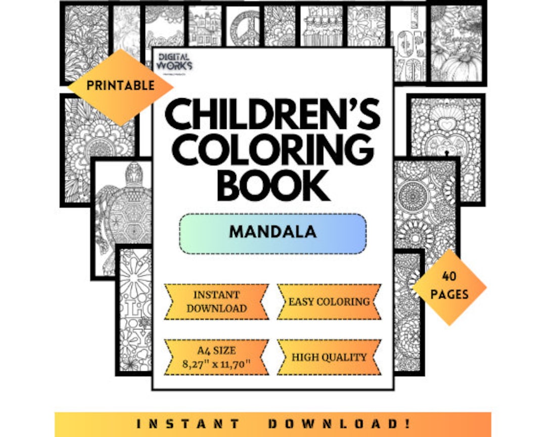 40 Easy Printable Mandala Sheets for Kids, Relaxing Mandala Pages for ...