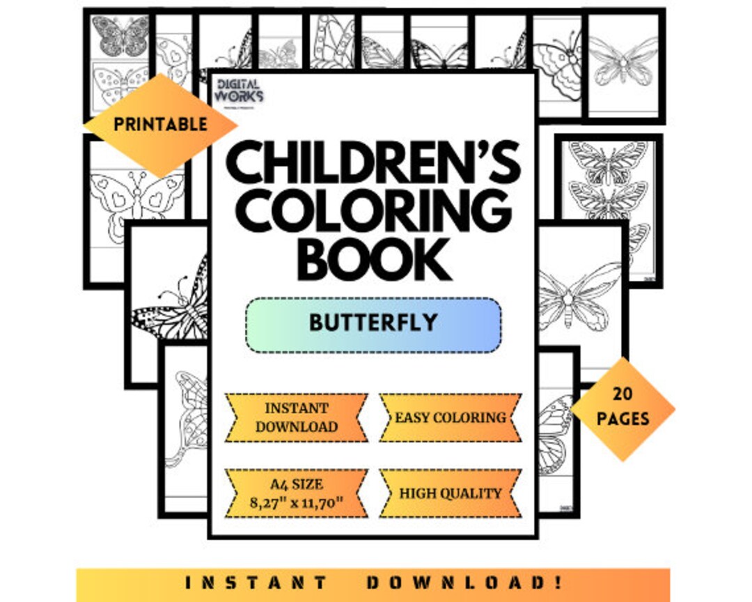 Butterfly Coloring Pages for Kids Toddlers Preschool Toddlers Coloring ...
