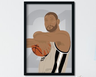 Tim Duncan Art - Etsy