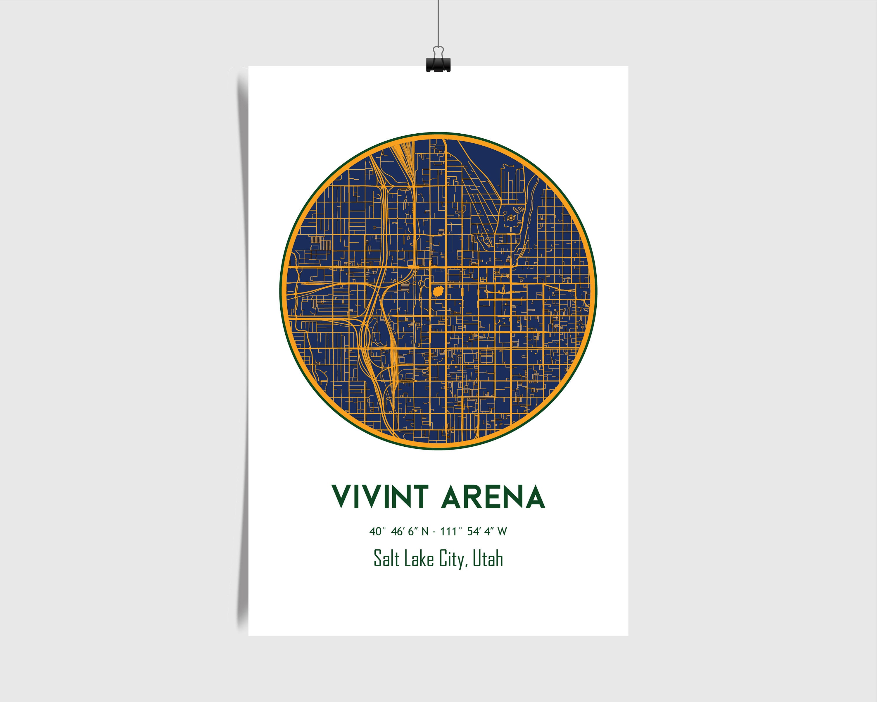 Vivint Arena, Utah Jazz, NBA Stadium Map, Basketball Art, Salt Lake ...