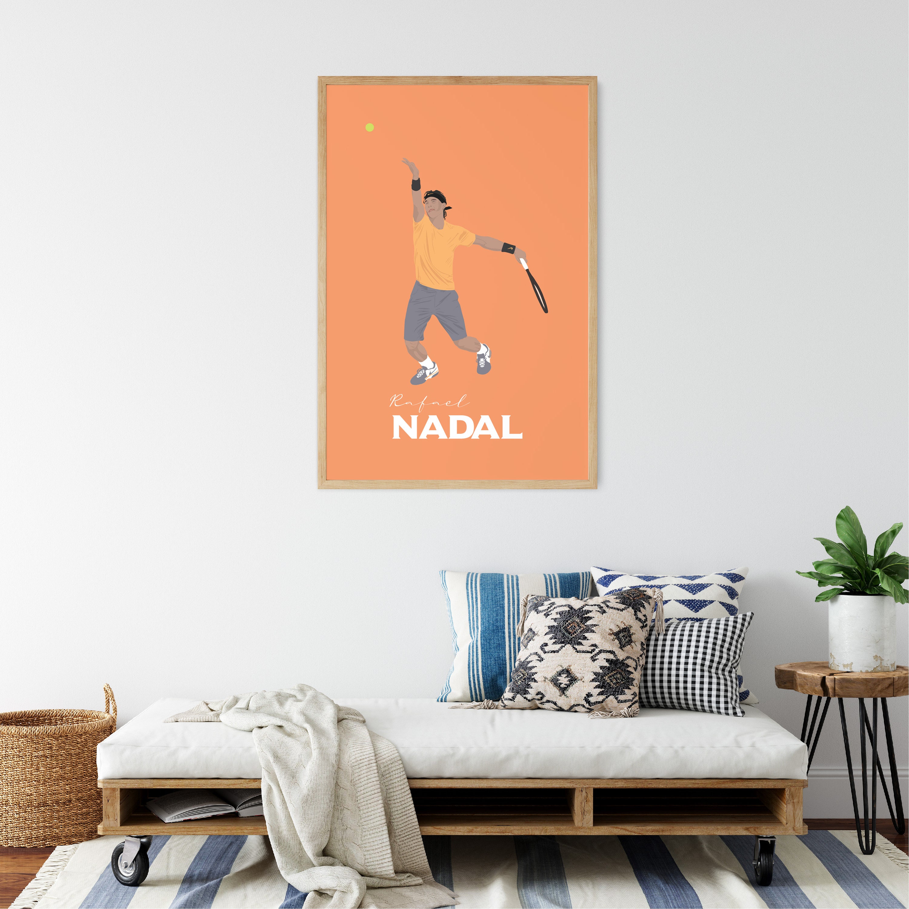 Rafael Nadal Print, Grand Slam Art, Wimbledon Us Open, Rafael Rafa ...