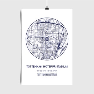 Tottenham Hotspur, Stadium Map, Premier League, United Kingdom, Soccer ...