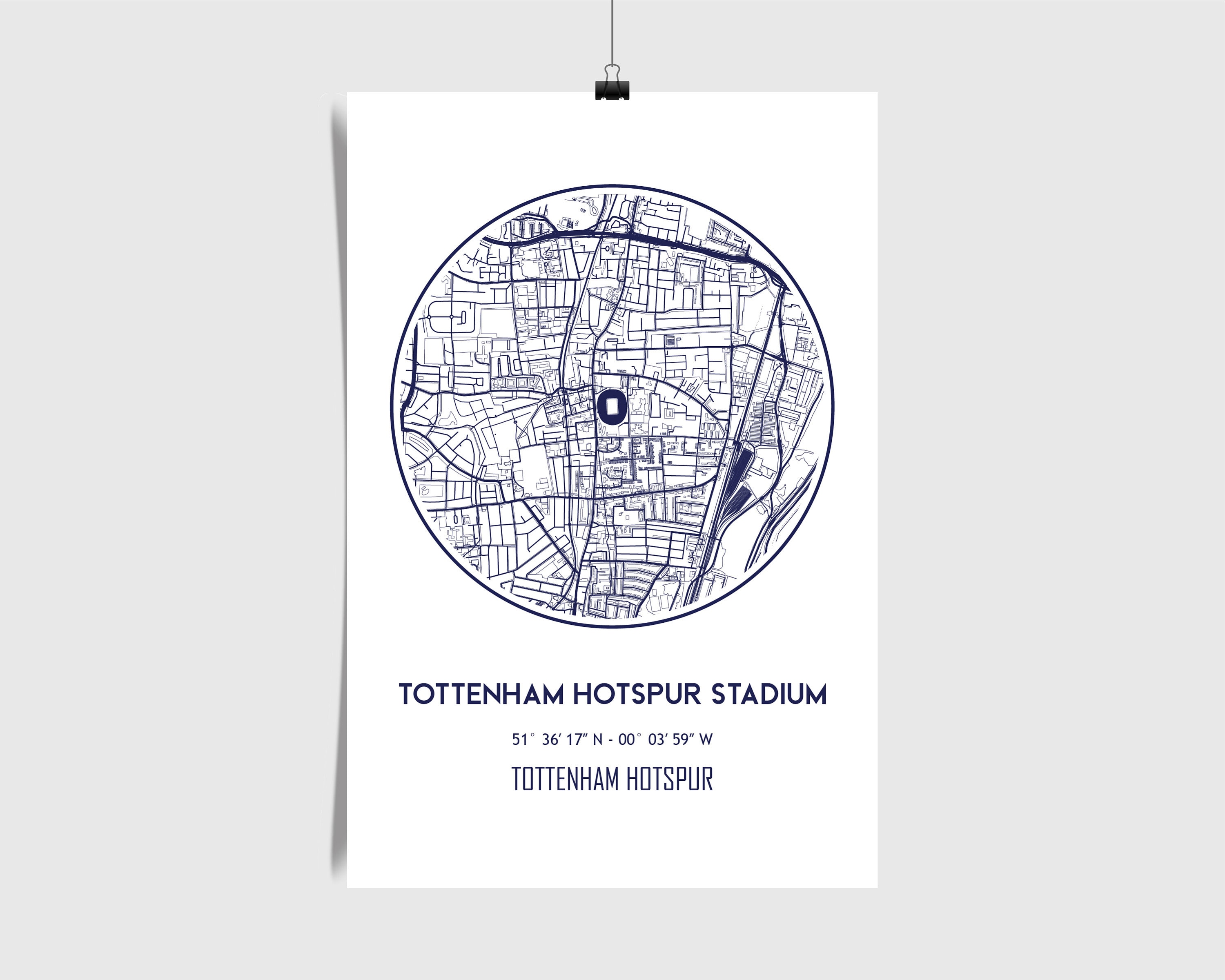 Tottenham Hotspur, Stadium Map, Premier League, United Kingdom, Soccer ...