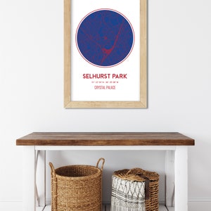 Selhurst Park, Crystal Palace, English Football, London Map, EPL Poster ...