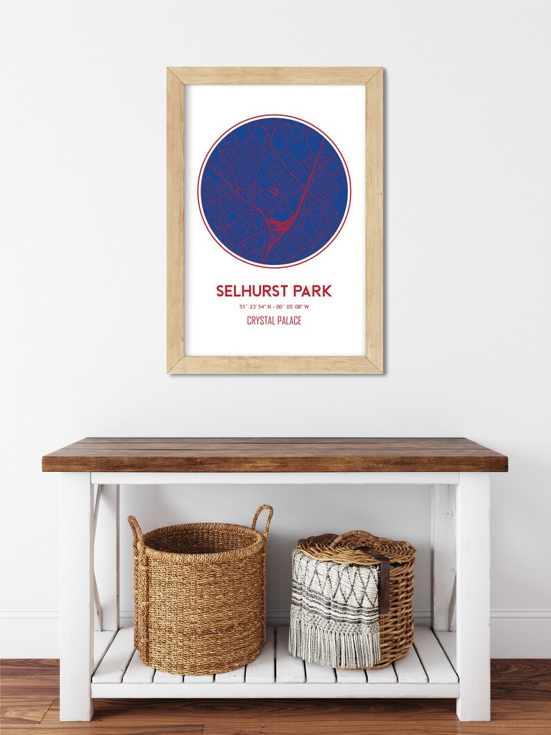 Selhurst Park, Crystal Palace, English Football, London Map, EPL Poster ...